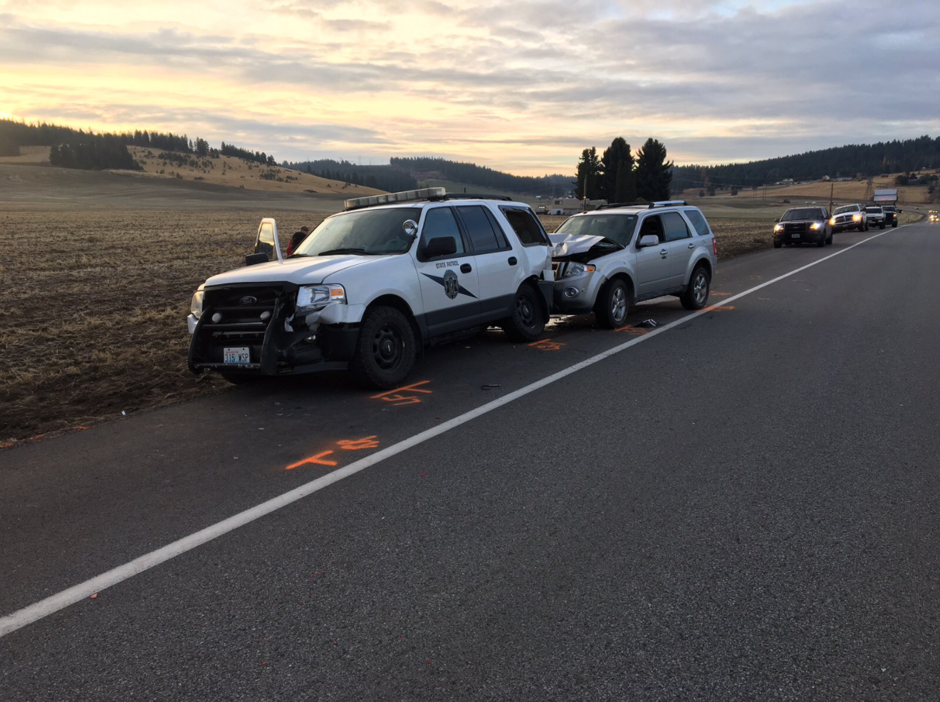 WSP trooper’s vehicle hit during Tuesday morning traffic stop in ...
